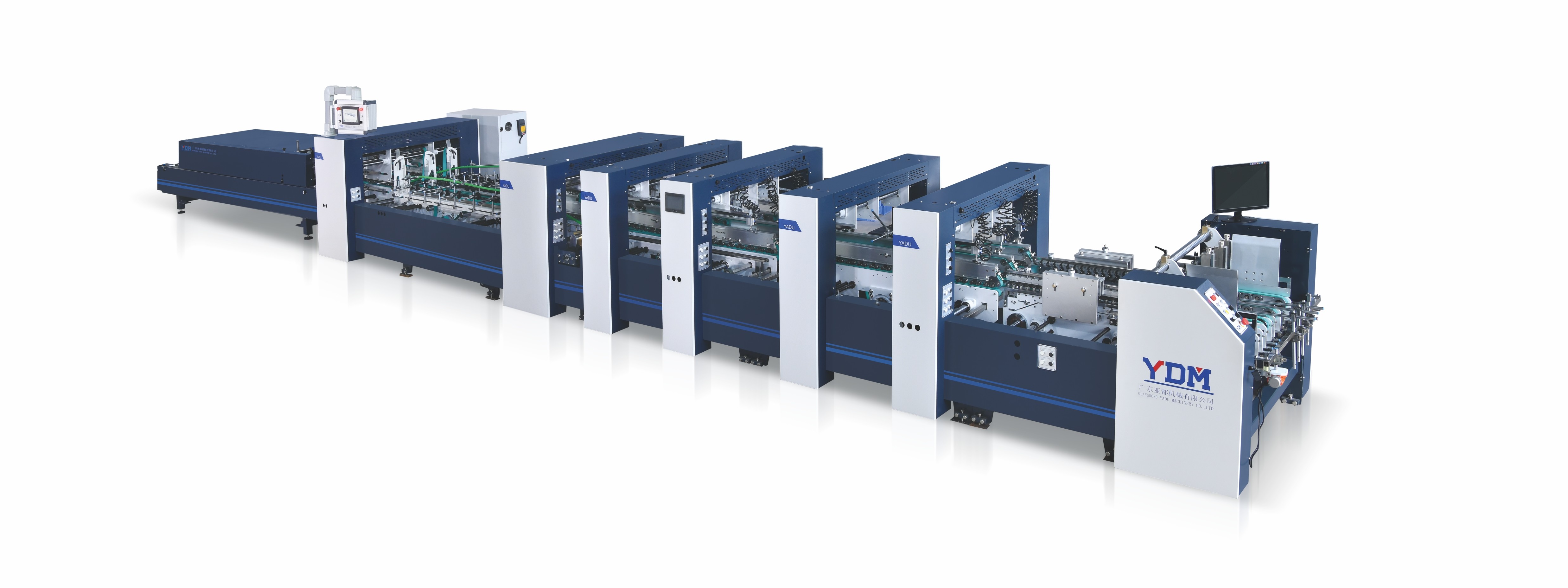 380V 50Hz Industrial Automatic Folder Gluer Machine 300m / Min Speed